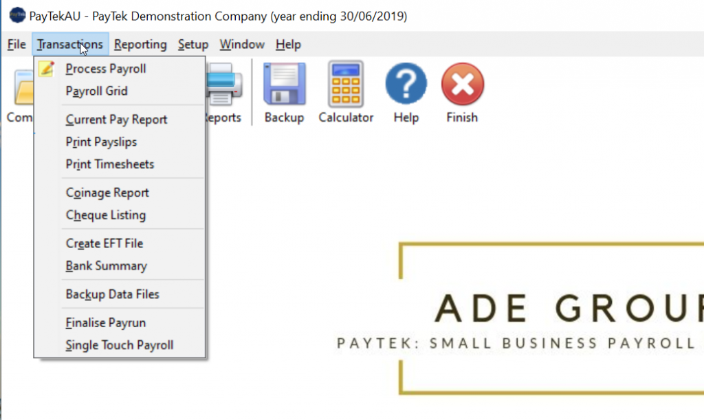Processing a payrun – ADE GROUP
